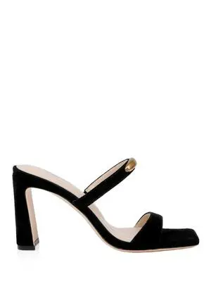 L'Agence Catriona Suede Sandal - Black Suede