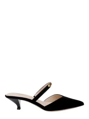 L'Agence Catania Kitten-heel Pump - Black Suede
