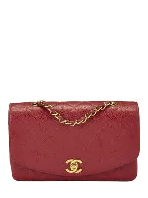 Chanel Quilted Diana Flap Bag - Red