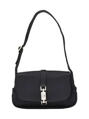 Gucci Satin Jackie Shoulder Bag - Black