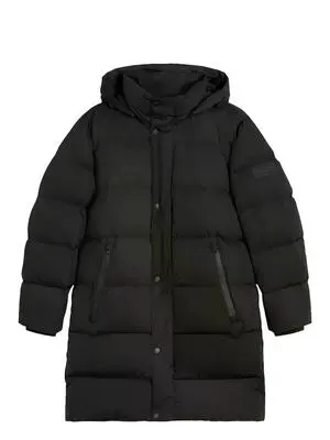 Marc O'polo Padded Coat With Logo Patch - Black