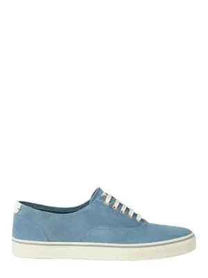 Brunello Cucinelli Reversed Leather Lace-up Sneakers - Blue
