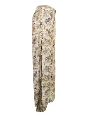 Clea Printed Wide Leg Trousers - Neutrals