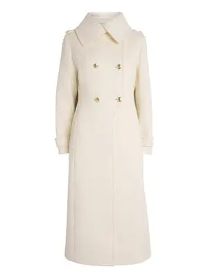 Mackage Wool Elodie-r Trench Coat - Ivory