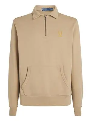 Polo Ralph Lauren Cotton Quarter-zip Sweater - Beige