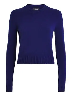 ME+EM Cashmere Cropped Pullover - Blue