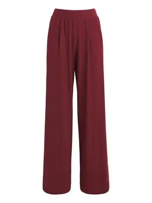LESET Lauren Wide-leg Lounge Trousers - Red