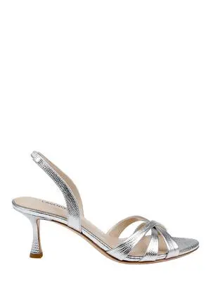 L'Agence Colwill Slingback Sandal - Silver Lizard
