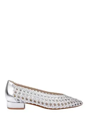 L'Agence Alsace Ballet Flat - Silver Leather