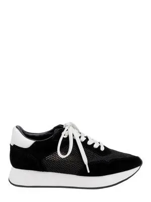 L'Agence Deepa Platform Sneakers - Black Suede
