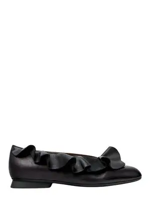 Camper Casi Myra Ruffled Ballerinas - Black