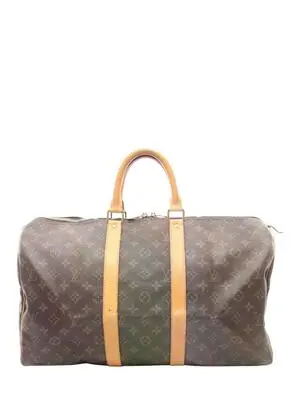 LOUIS VUITTON 2001 Monogram Keepall 45 Travel Bag - Brown