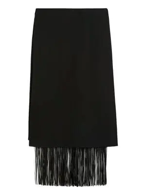 Sportmax Hiberis Fringed Midi Skirt - Black