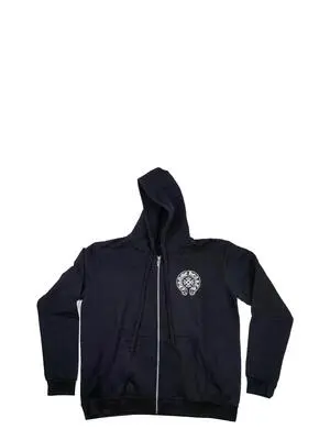 Chrome Hearts Graphic Zip-up Hoodie - Black