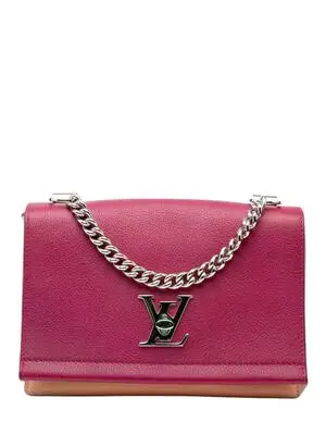 LOUIS VUITTON 2016 Tricolor Leather Lockme Ii Bb Satchel - Pink