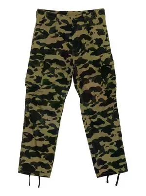 A BATHING APE Camouflage-print Trousers - Green