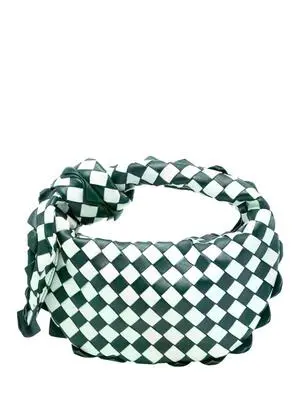 Bottega Veneta Mini Bicolor Nappa Intrecciato Dragon Jodie Hobo Bag - Green