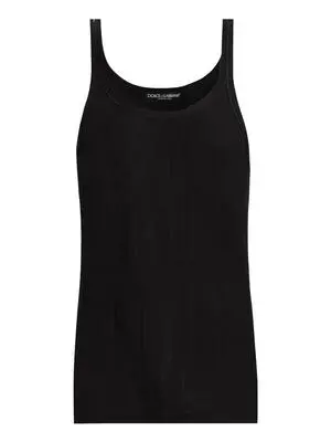 Dolce & Gabbana Ribbed Tank Top - Black