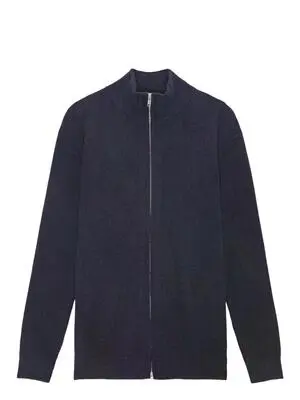 Nn07 Danny Zip-up Cardigan - Blue