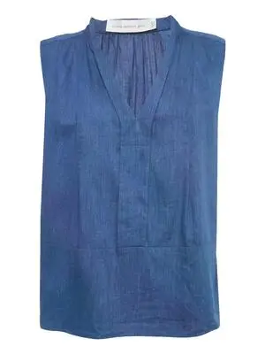 VICTORIA BECKHAM V-Neck Sleeveless Blouse