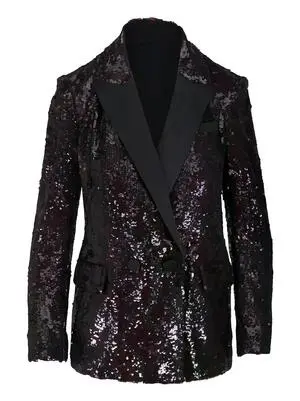 Veronica Beard Sequin Embellished Jacket - Black