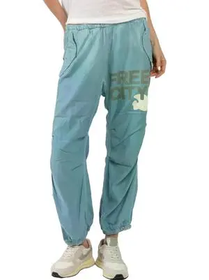 FREECITY Airjump Graphic Track Pants - Blue