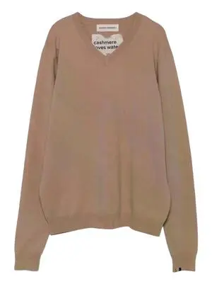 EXTREME CASHMERE X V-neck Long-sleeve Sweater - Brown