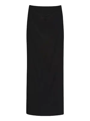 GIA STUDIOS Draped Midi Skirt - Black