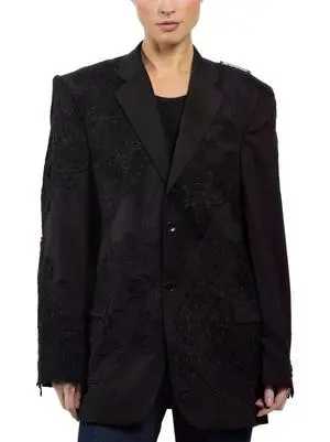 1/OFF Lace Single-breasted Blazer - Black