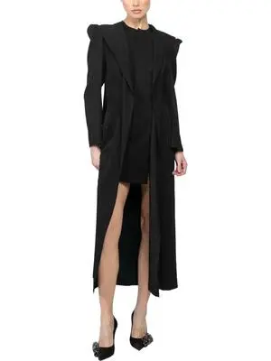 Yohji Yamamoto Buttoned Long-sleeve Dress - Black