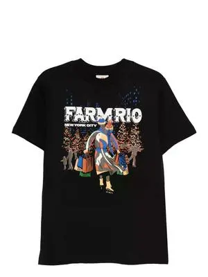 Farm Rio Graphic-print T-shirt - Black
