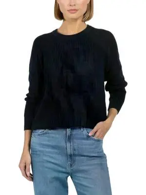 Autumn Cashmere Frayed Hem Sweater - Blue