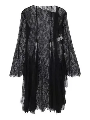 Yohji Yamamoto Lace Long-sleeve Blouse - Black