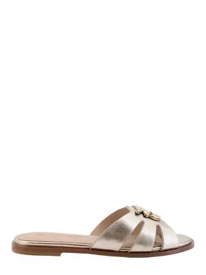 Pinko Cut-out Detail Sandals - Gold