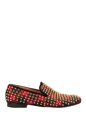 CHRISTIAN LOUBOUTIN Spikes-embellishment Loafers - Red