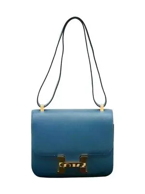Hermès 2018 24 Constance Epsom Leather Shoulder Bag - Blue