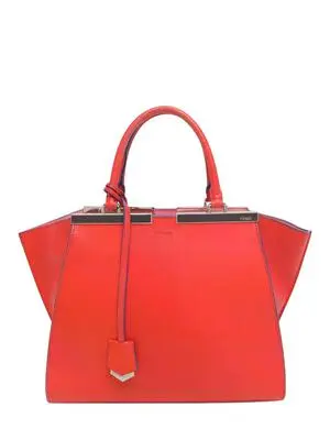 Fendi 3 Jours Leather Tote Bag - Orange
