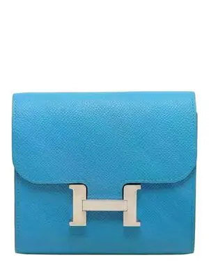Hermès 2017 Constance Leather Wallet - Blue
