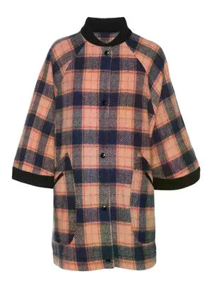 Missoni Checked-pattern Coat - Pink
