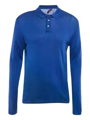 Ralph Lauren Purple Label Long-sleeve Polo Shirt - Blue