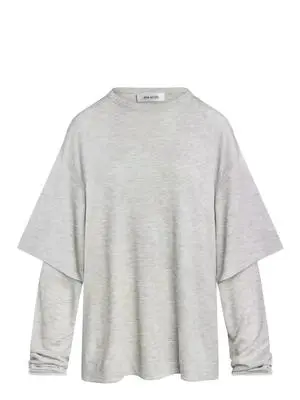 AYA MUSE Layered Long-sleeve T-shirt - Grey