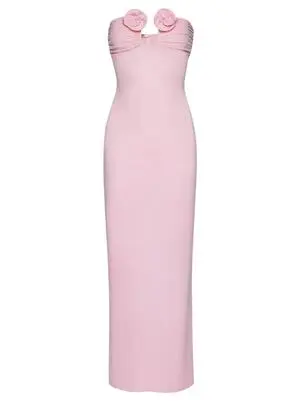 Magda Butrym Rosettes Ruched Maxi Dress - Pink