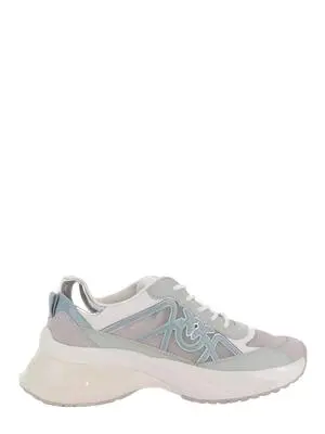 Pinko Logo-detail Leather Sneakers - White