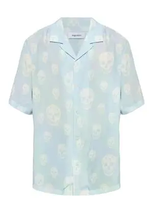 Alexander McQueen Skull-pattern Shirt - Blue