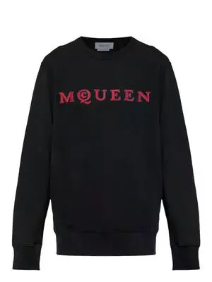 Alexander McQueen Embroidered Long-sleeves Sweater - Black