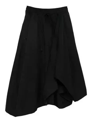 Y3 Asymmetric Hem Midi Skirt - Black