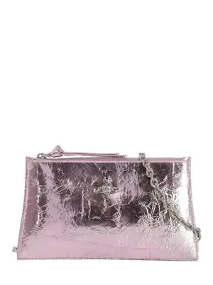 VIVIENNE WESTWOOD Orbit Logo Removable Strap Clutch - Pink
