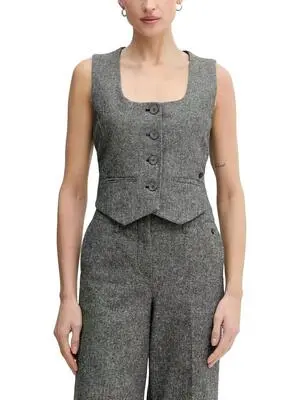 PEDRO DEL HIERRO Square-neck Waistcoat - Grey