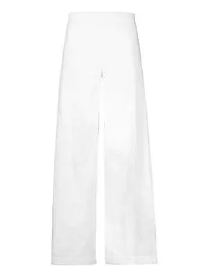 Avenue Montaigne Flavia Textured Palazzo Pants - White