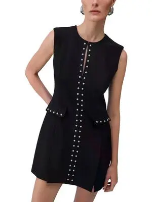 Liu Jo Studded Mini Dress - Black